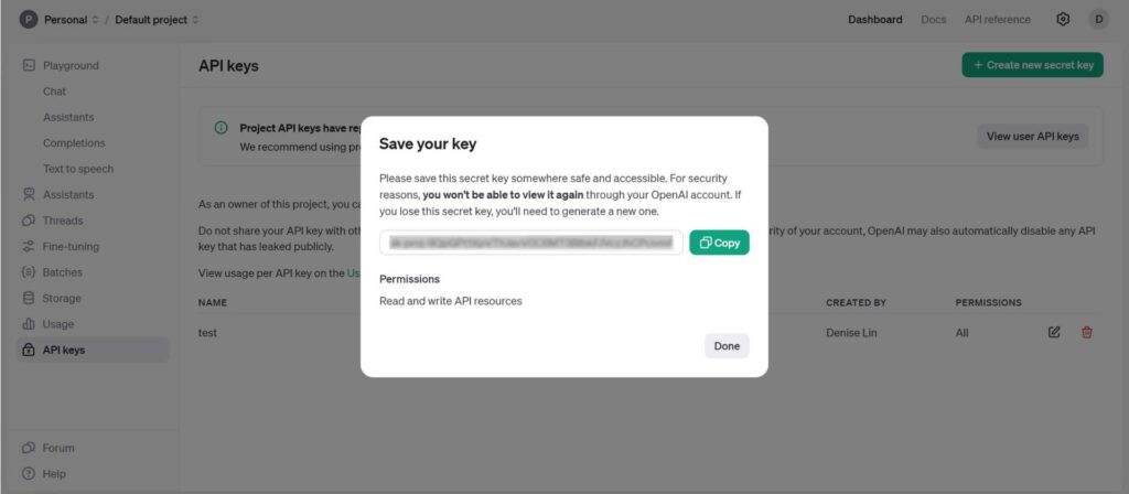 從零開始申請 OpenAI API Key | 操作教學 - Labs of Botsnova