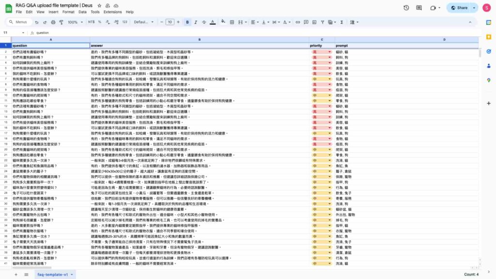 如何透過 Key-Value Paired CSV 建立 RAG資料集？ - Labs of Botsnova